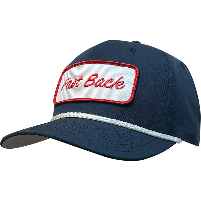 Fast Back Ropes Navy Cap with Red and White Patch