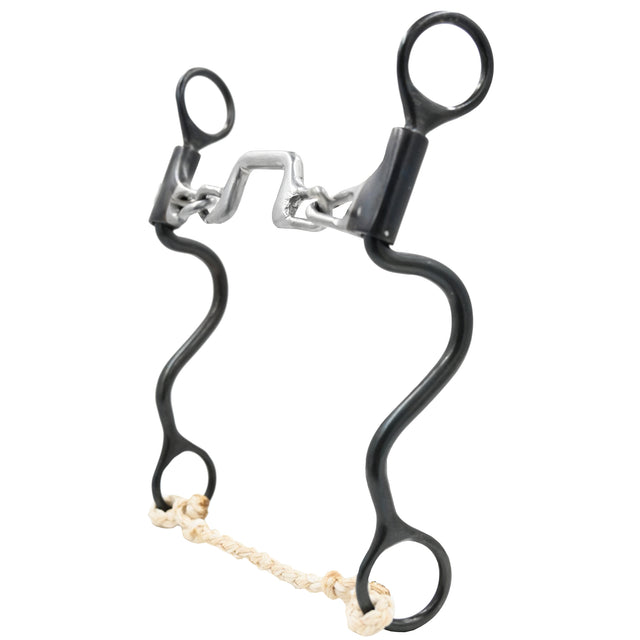 Dutton Bits Square Ported Chain Bit on Cavalry Shanks