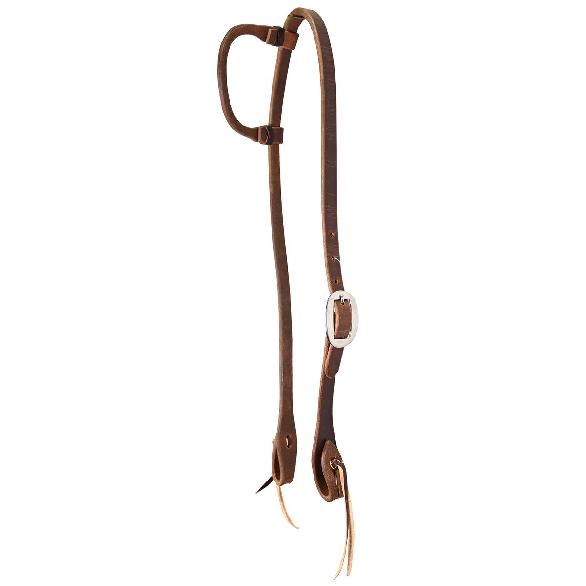 Billy Cook Saddlery 5/8" Harness Leather Slip Ear Headstall w/ Pineapp