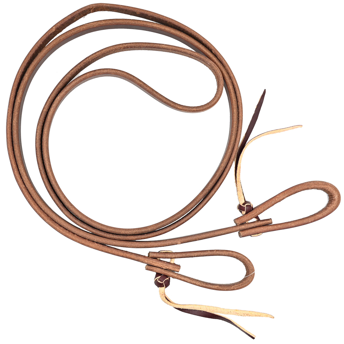 Billy Cook Saddlery 1/2" Harness Leather Roping Rein with Pineapple Kn