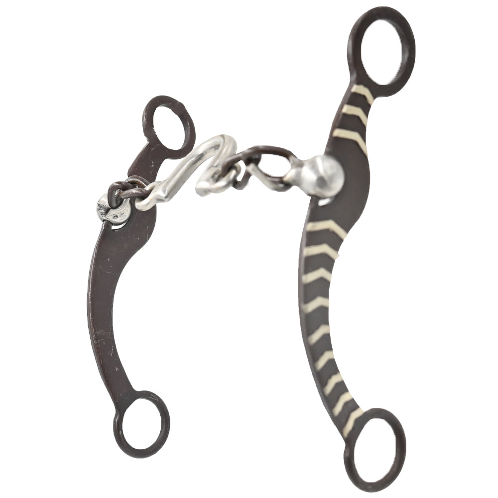 Coolhorse Ported Chain Bit Antique Brown with Silver Arrow 8" Shank