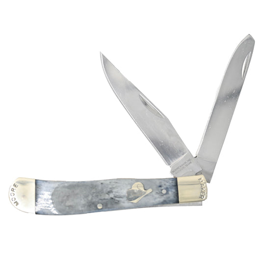 Moore Maker 4 1/8" Gray Bone Trapper Knife