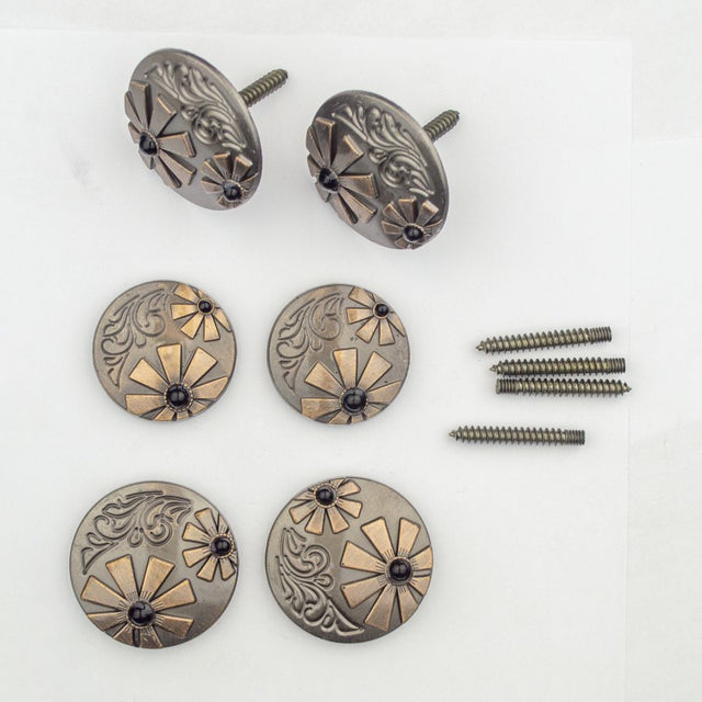 Schulz Equine Two-Tone Daisy Concho Saddle Pack