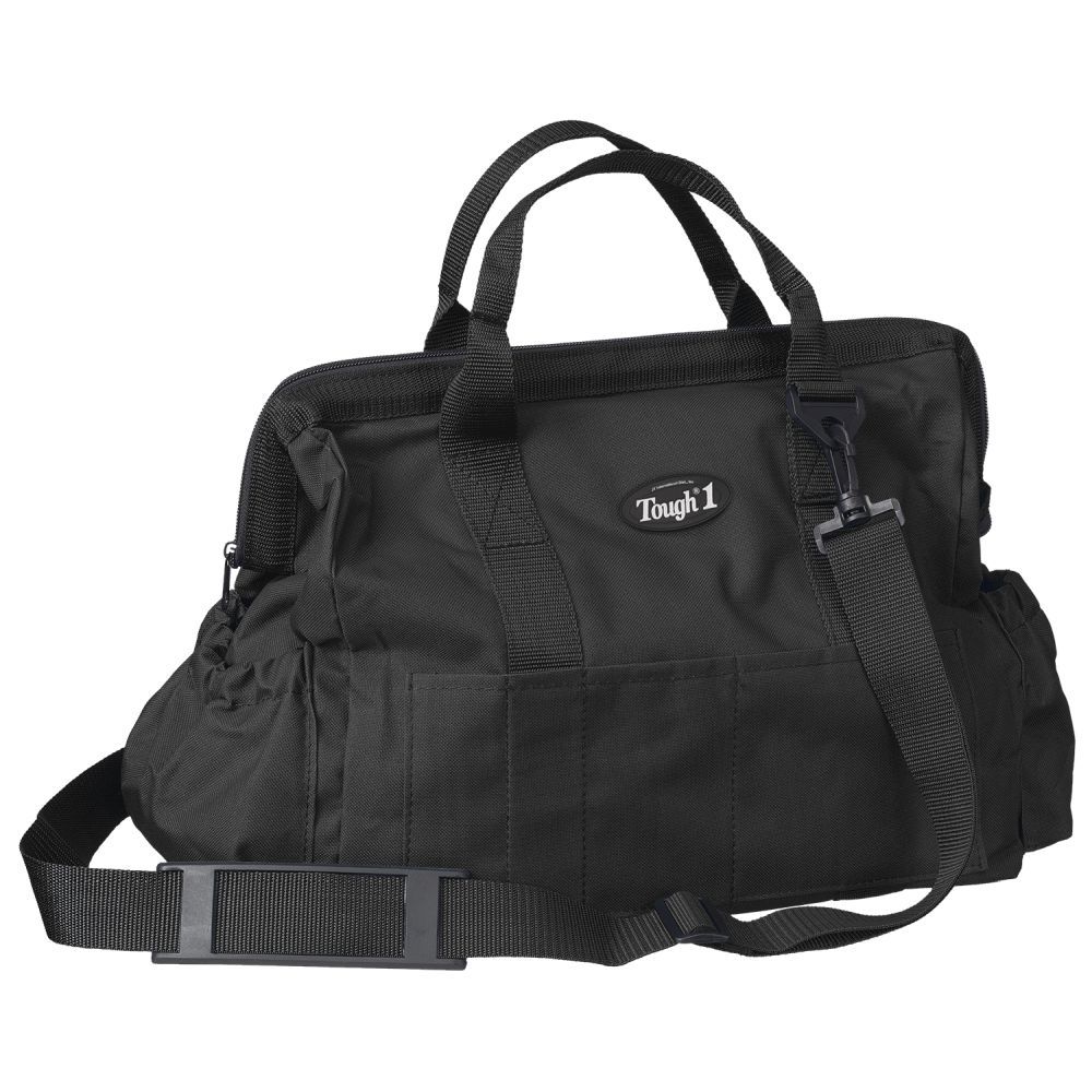 Tough 1 Large Zip Top Grooming Tote- Black