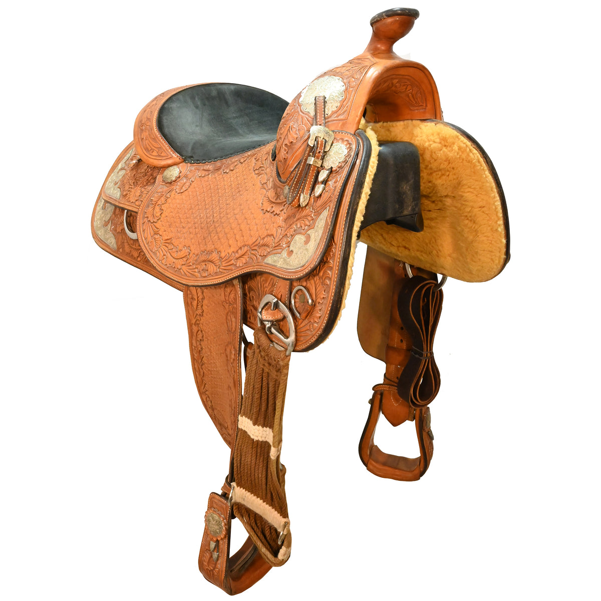 Used 15.5" Allen Ranch Reining Saddle