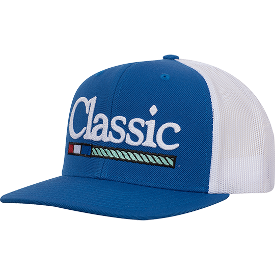 Classic Ropes Royal Mesh Cap with Large Embroidered Logo