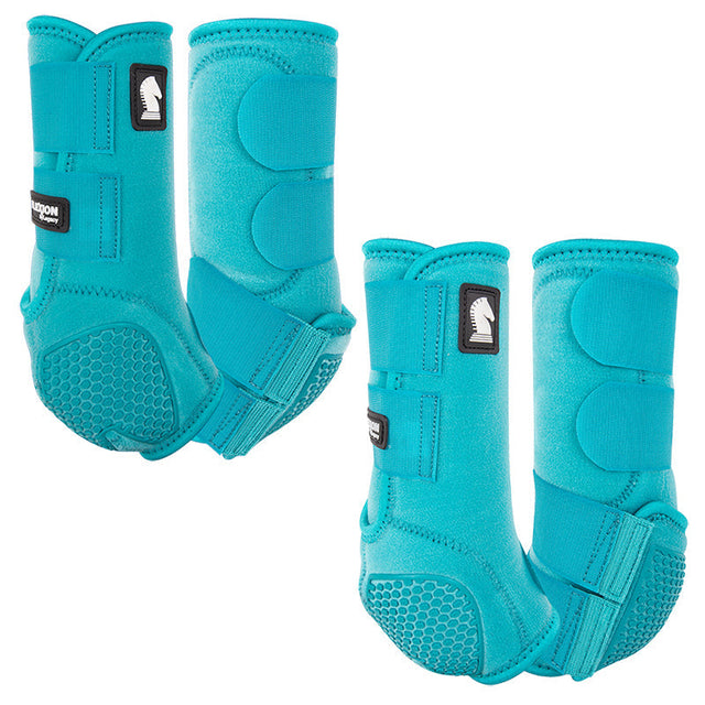 Classic Equine Legacy2 Front and Hind Boots Combo Pack- Aqua