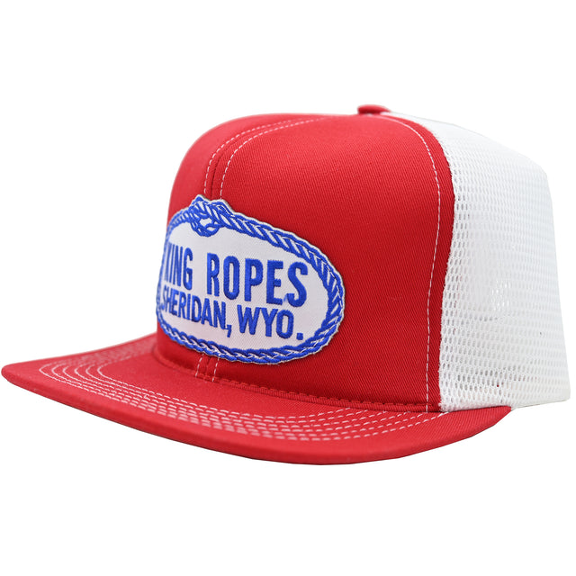 King Ropes Red and White Mesh Trucker Cap
