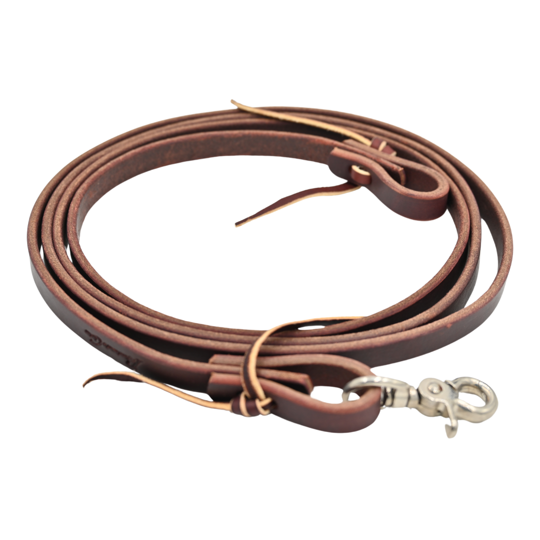 Professional's Choice 5/8" Latigo Roping Reins with Waterloops