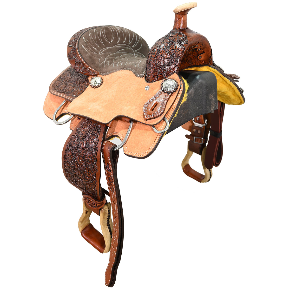 New! 12" Silver Royal by Tough-1 Holbrook Youth Roping Saddle
