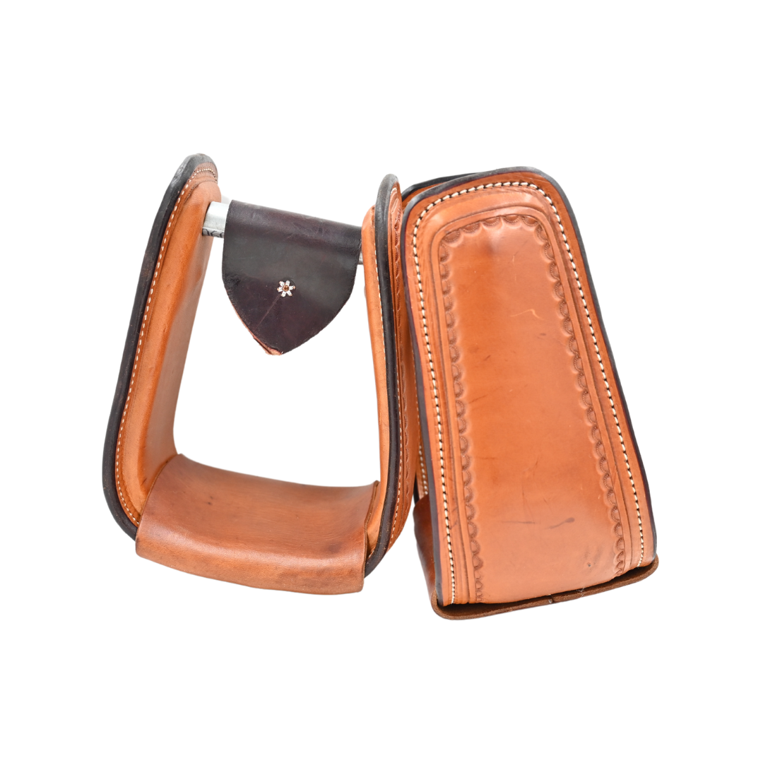 Scott Thomas Saddlery Slickout Stirrups with Camo Border