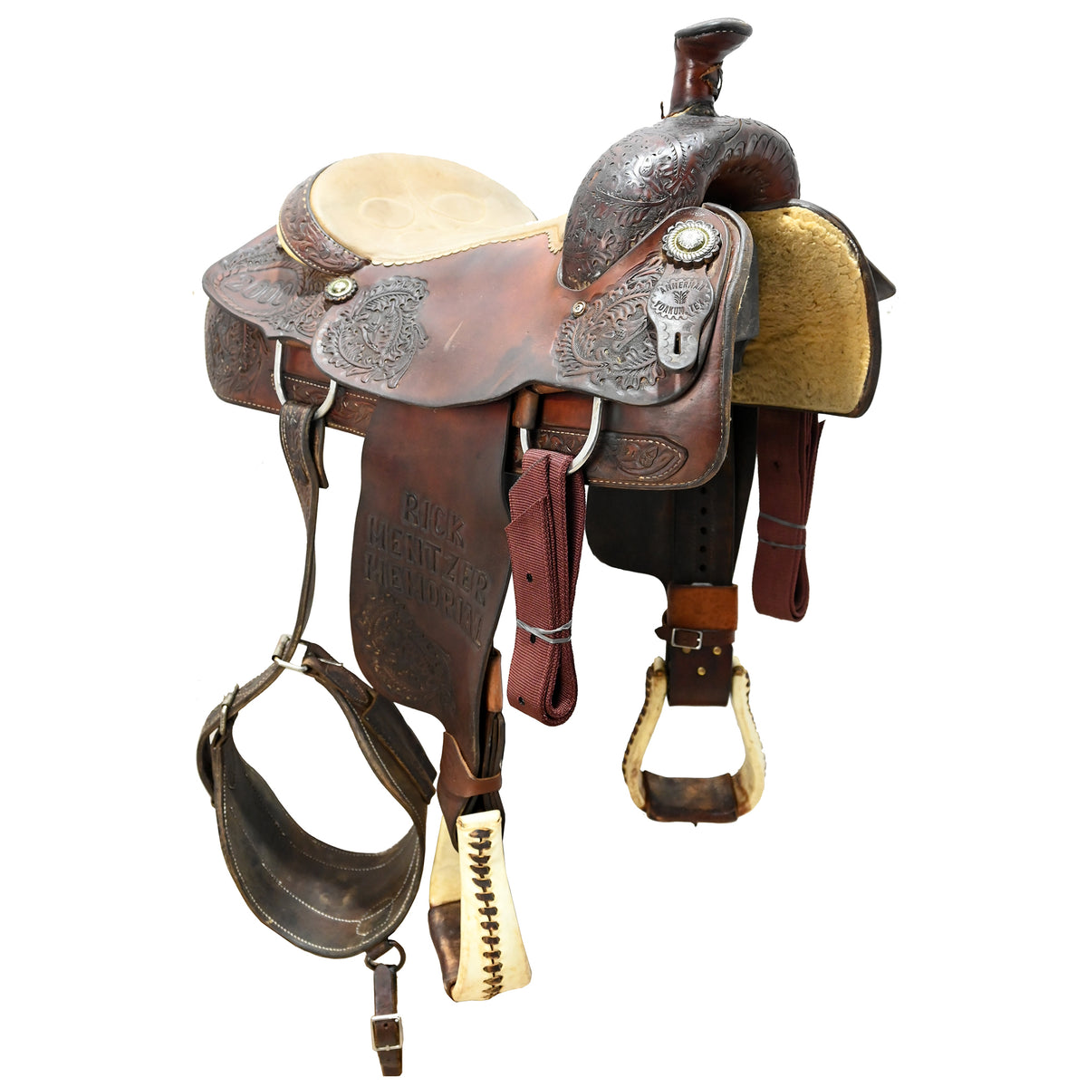 SOLD! Used 15.5" Ammerman Trophy Team Roping Saddle