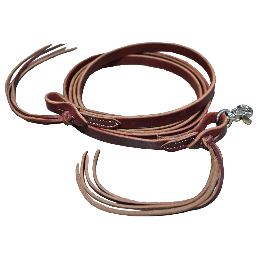 Wildfire Saddlery 1/2" x 8" Cowboy Knot Latigo Leather Roping Reins