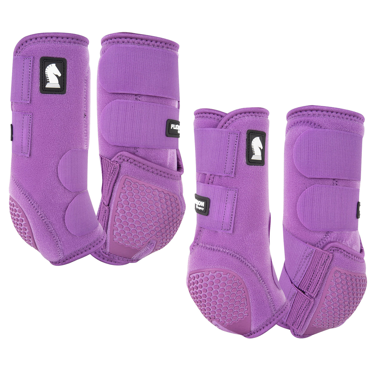 Classic Equine Flexion by Legacy Front and Hind Boots Combo Pack- Viol