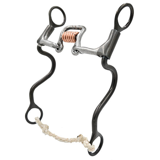 Dutton Bits Angled Square Port Cavalry Bit with Inlaid Bars