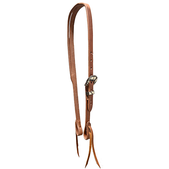Cowperson Tack 3/4" Split Ear Headstall with Brown Floral Buckle