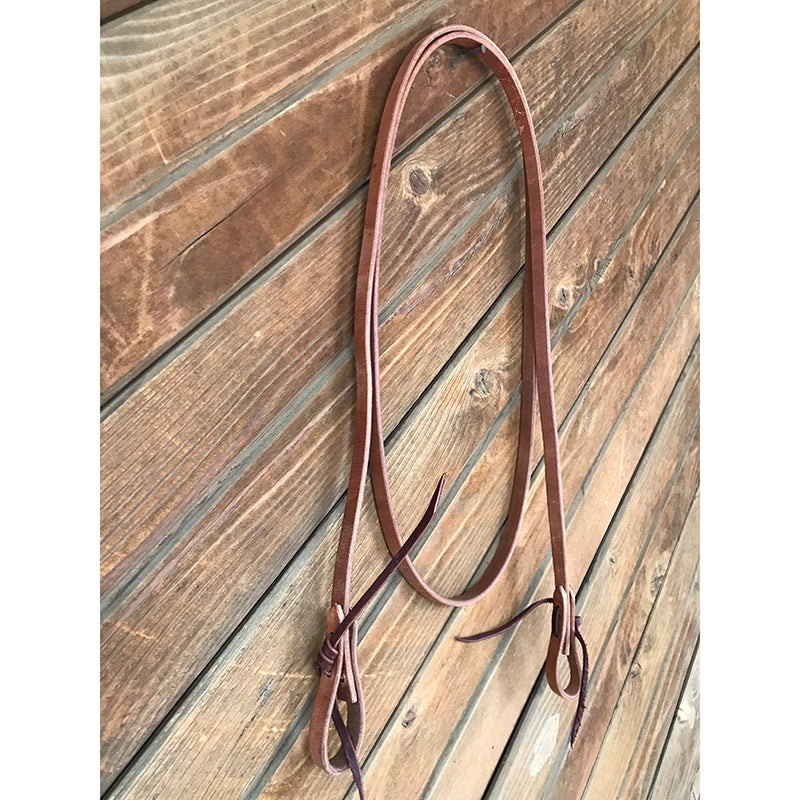 Coolhorse Leather 5/8" Harness Leather Roping Reins with Waterloops