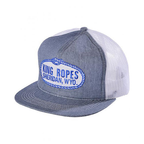 King Ropes Denim and White Mesh Trucker Cap