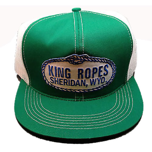 King Ropes Green and White Mesh Trucker Cap